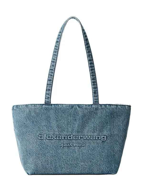 Alexander Wang Punch Denim Medium Tote - Vintage Medium Indigo