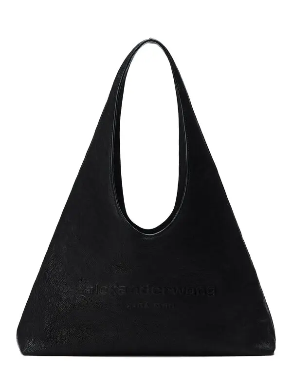 Alexander Wang Pike Small Crinkle Leather Shoulder Bag - Black
