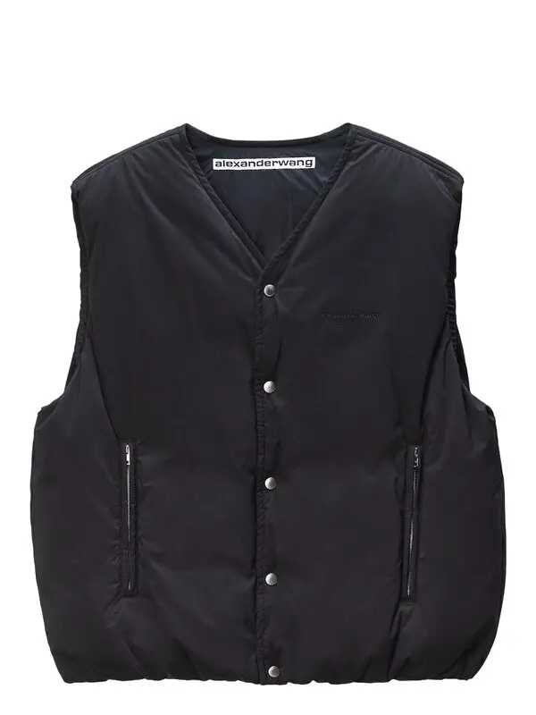 Alexander Wang Moto Puffer Vest - Black