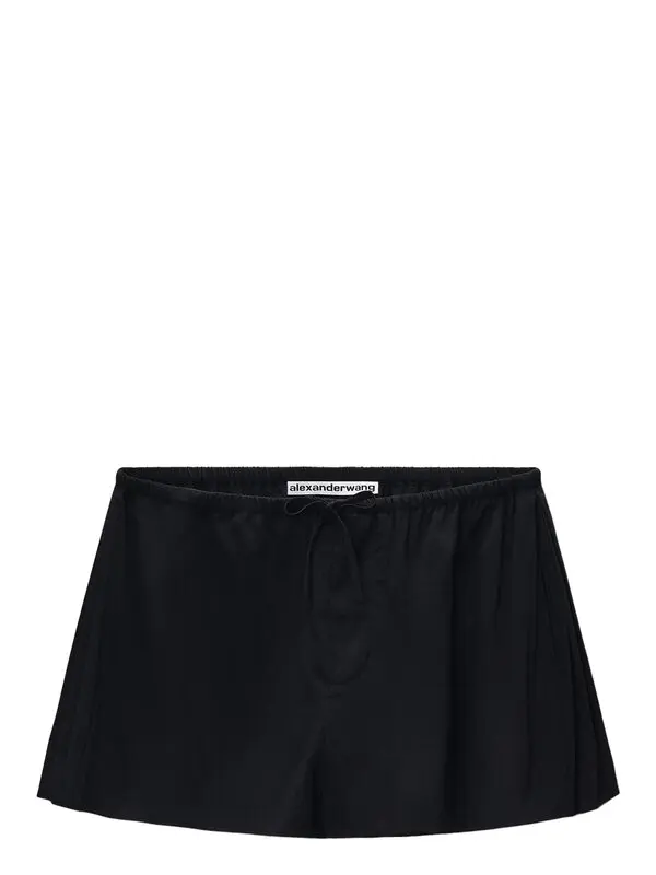 Alexander Wang Mid-rise Pleated Short - Black