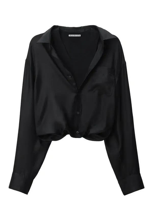 Alexander Wang Pre-styled Cami Top W/ Shirt - Black