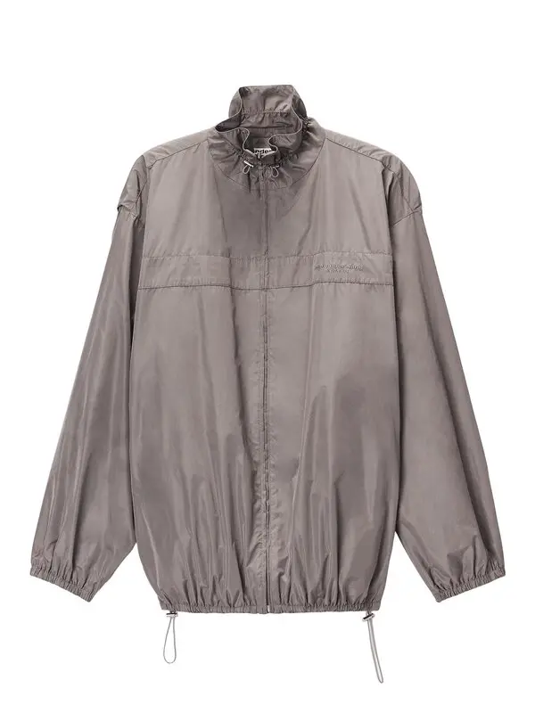 Alexander Wang Oversized Track Jacket With Gathered Collar - Grey