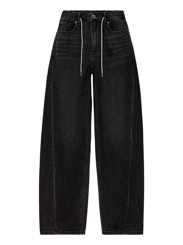 Alexander Wang Crystal Hotfix Drawcord Balloon Jogger - Grey Aged