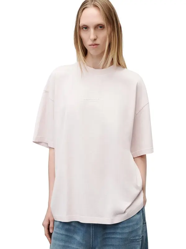 Alexander Wang Logo Print Short Sleeve Tee - Olive