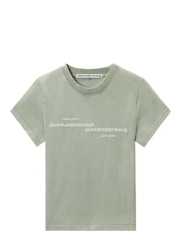 Alexander Wang Mirrored Logo Tee - Washed Sage