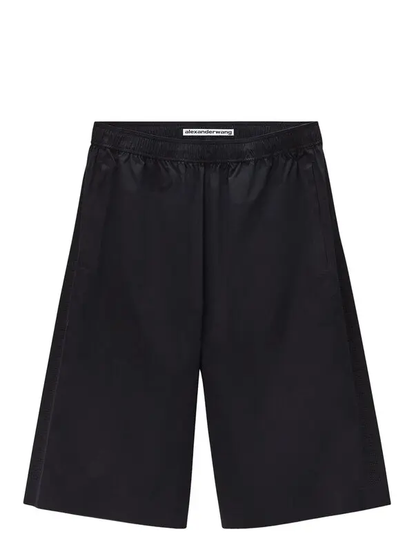 Alexander Wang Perforated Logo Mid-rise Short - Black