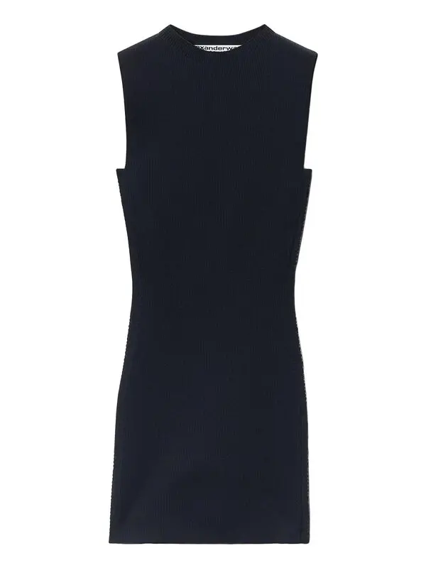 Alexander Wang Debossed Logo Mini Dress - Black