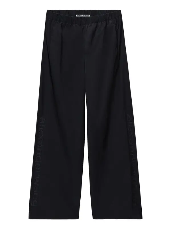 Alexander Wang Perforated Logo Mid-rise Track Pant - Black
