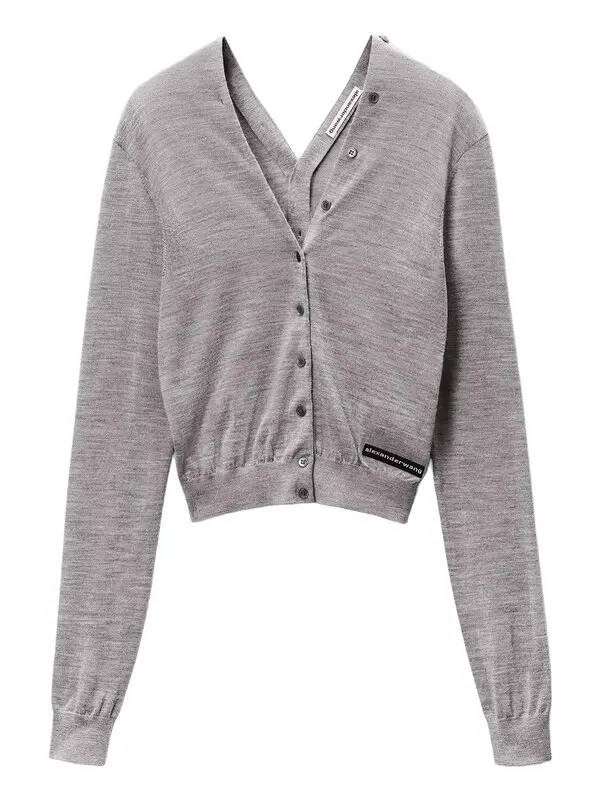 Alexander Wang Button-front Cardigan - Heather Grey