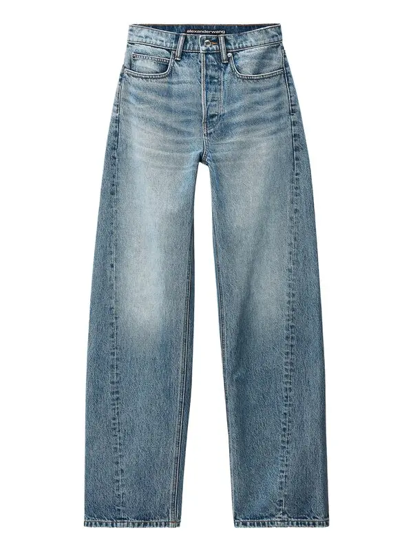 Alexander Wang Float Logo Shadow Pocket Mid-rise Relaxed Jean - Authentic Light Indigo