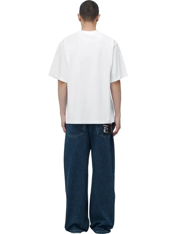 Alexander Wang Crystal Hotfix I Heart Aw Oversized Tee - Washed Black