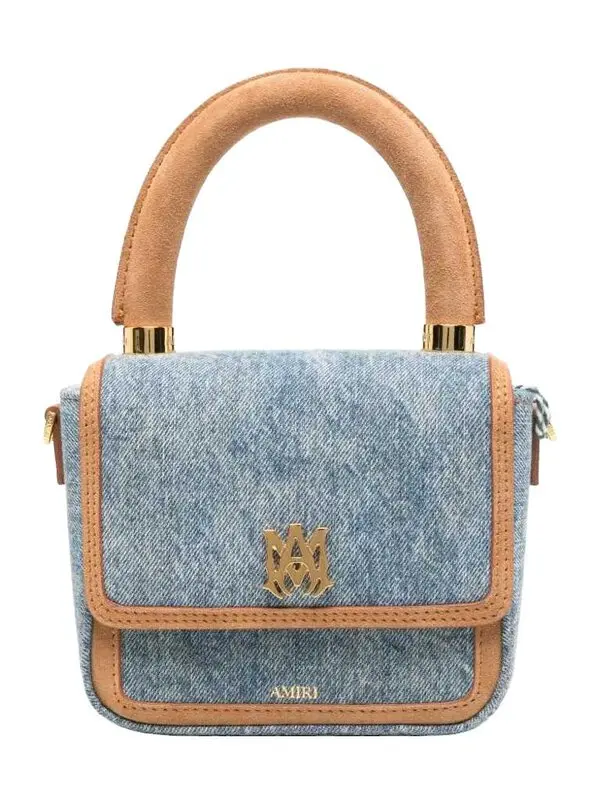 Amiri Micro Tote Bag With Ma Plaque - Blue