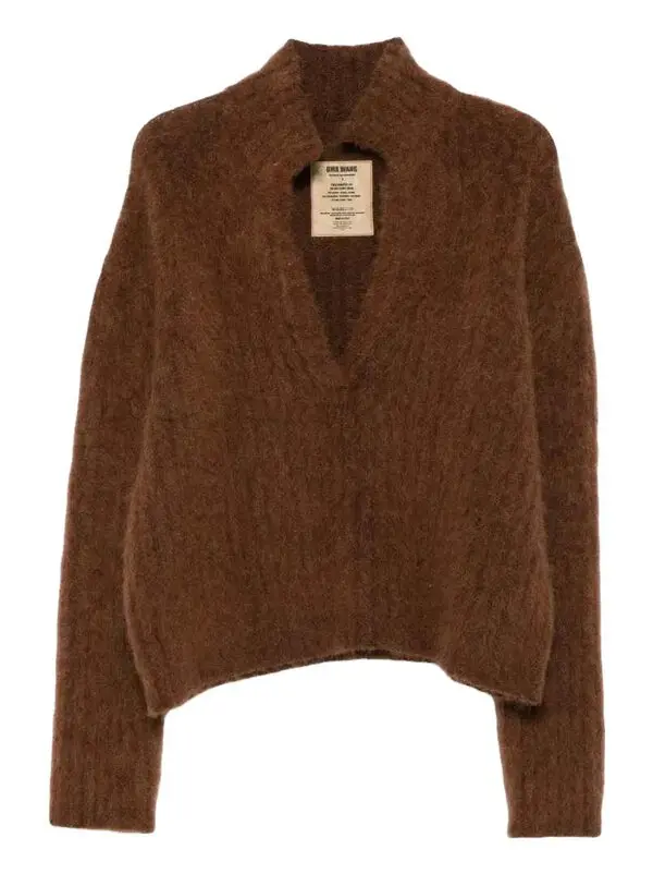 MAISON MARGIELA V-neck Sweater - Brown