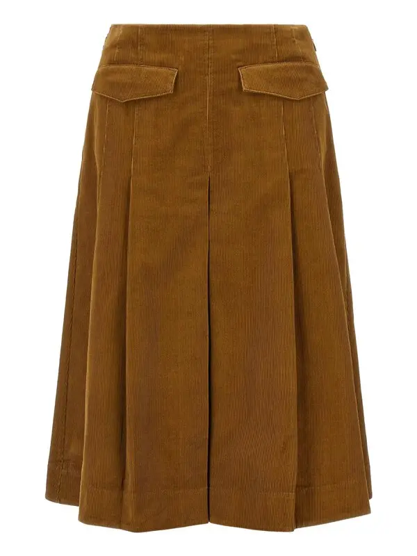 Tory Burch Corduroy Skirt - Brown
