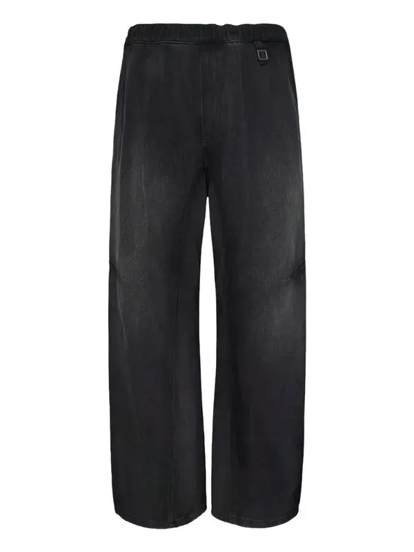 WOOYOUNGMI Elasticated-waist Faded-effect Jeans - Grey