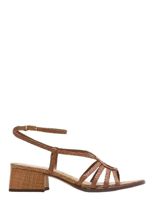 Sam Edelman Fletcher Braided Raffia Sandals - Brown