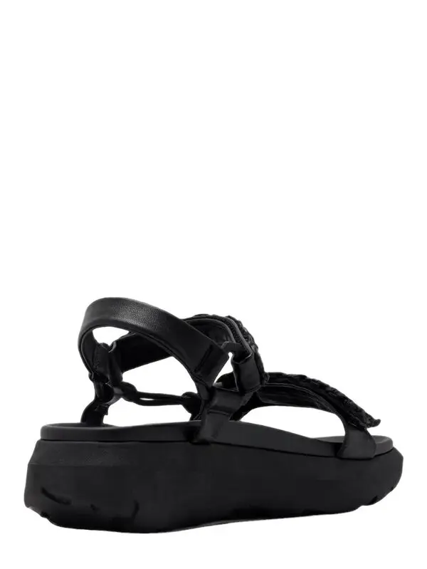 ONWUAD Gabe Woven-leather Platform Sandals - Black