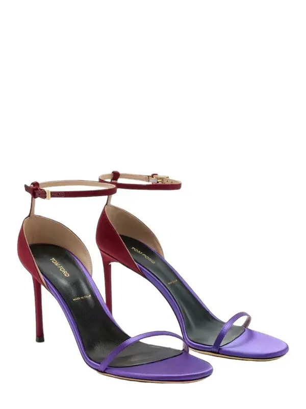 TOM FORD Satin Ankle-strap Sandals - Red