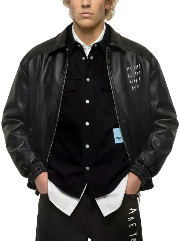 Karl Lagerfeld X Pietro Terzini Faux-leather Jacket - Black