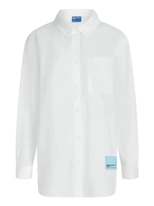 Karl Lagerfeld X Pietro Terzini Slogan-print Blouse - White