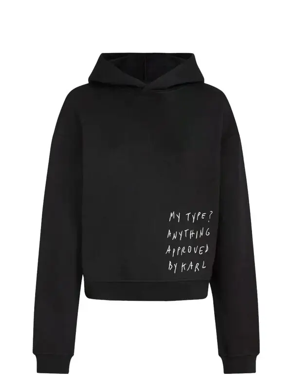 Karl Lagerfeld X Pietro Terzini Boxy Hoodie - Black