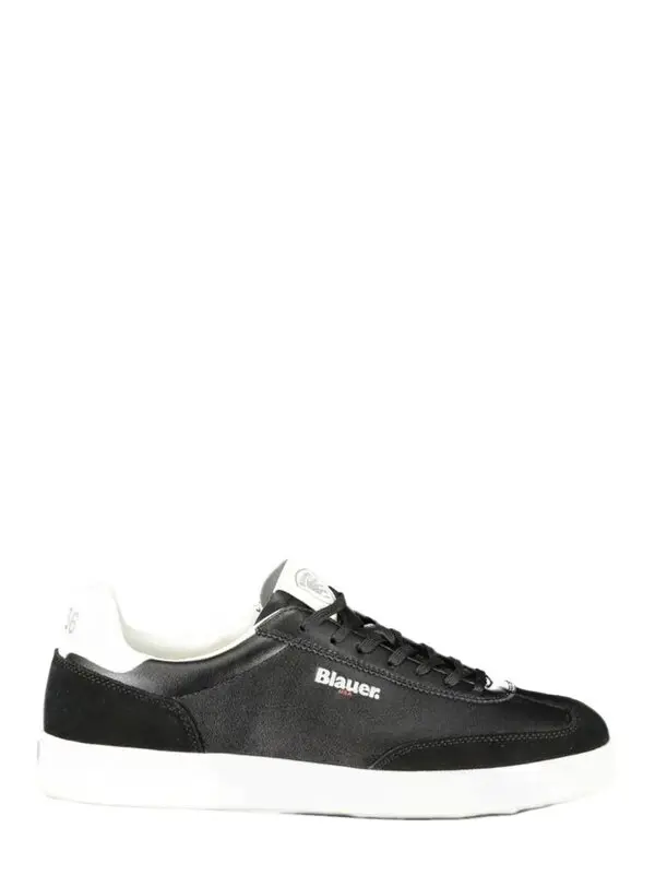 BLAUER. Grant Logo-patch Panelled Sneakers - Black