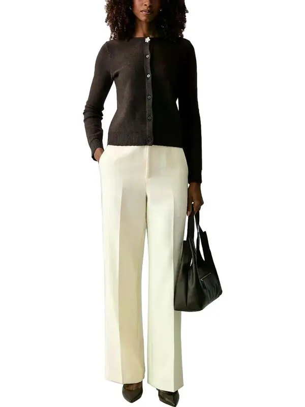 TWINSET Cardigan With Enamelled Button - Brown