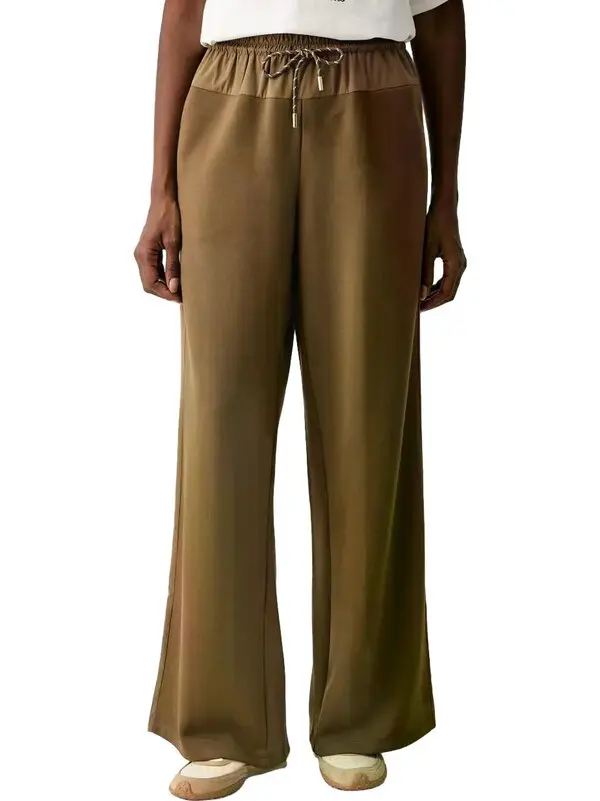 TWINSET Drawstring Wide-leg Trousers - Brown