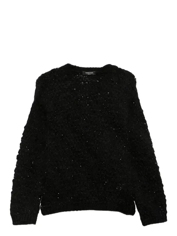 Fabiana Filippi Sequin-embellished Chunky-knit Sweater - Black