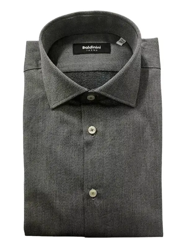 BALDININI Cotton-piqué Shirt - Grey