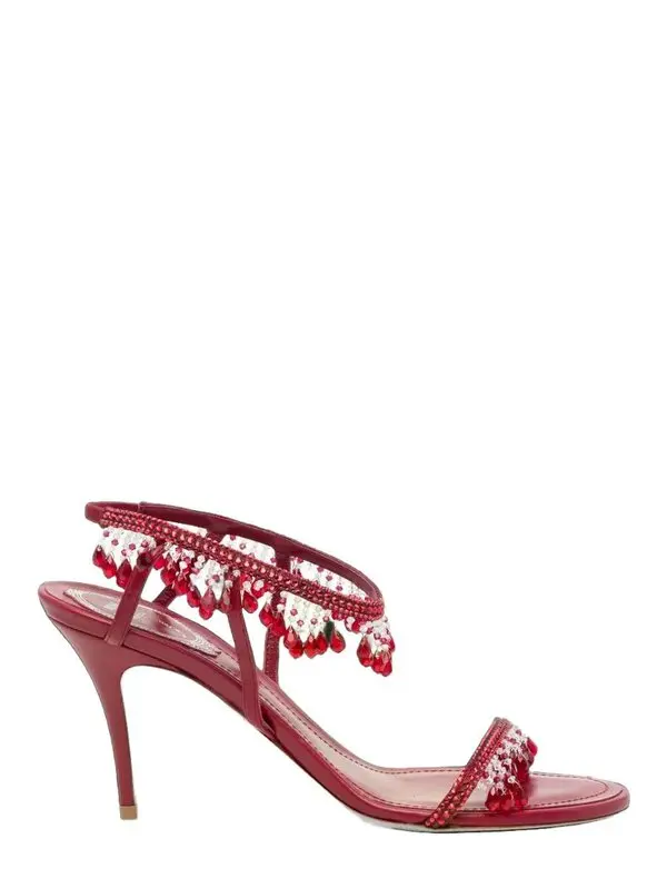 Rene Caovilla 85mm Jahanara Sandals - Red