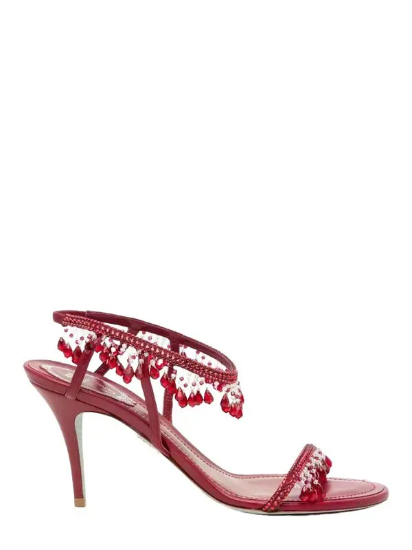 Rene Caovilla 85mm Jahanara Sandals - Red