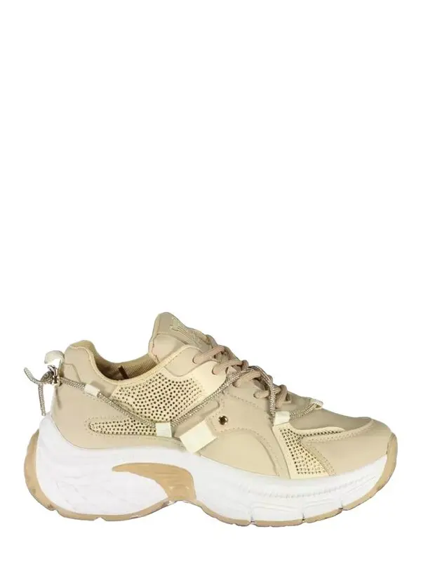 LAURA BIAGIOTTI Crystal-embellished Chunky-sole Sneakers - Neutrals