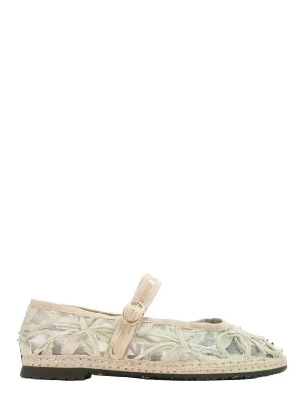 FLABELUS Pierre Floral-mesh Espadrilles - Green