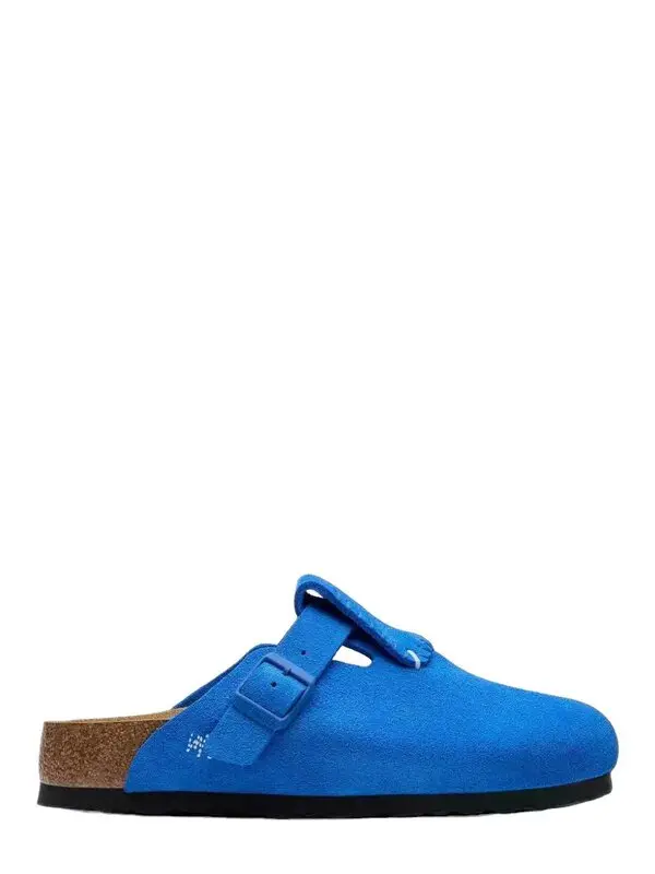 BIRKENSTOCK Adererror Boston Suede Buckle-fastening Mules - Blue