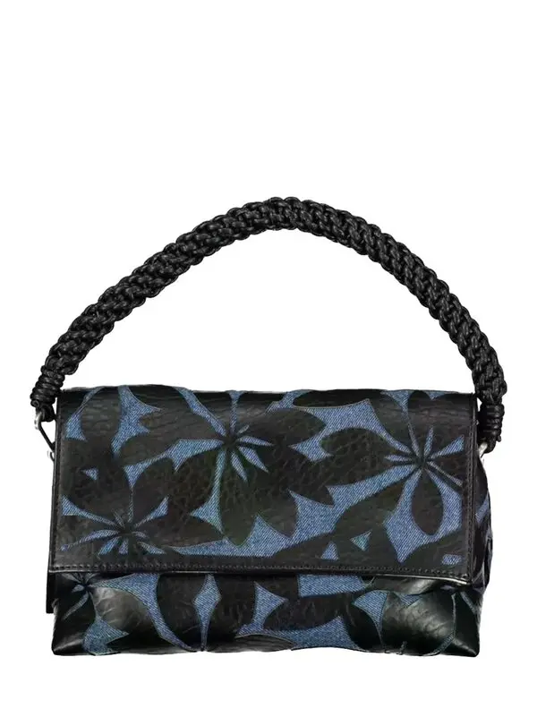 Desigual Floral-pattern Braided-handle Tote Bag - Black