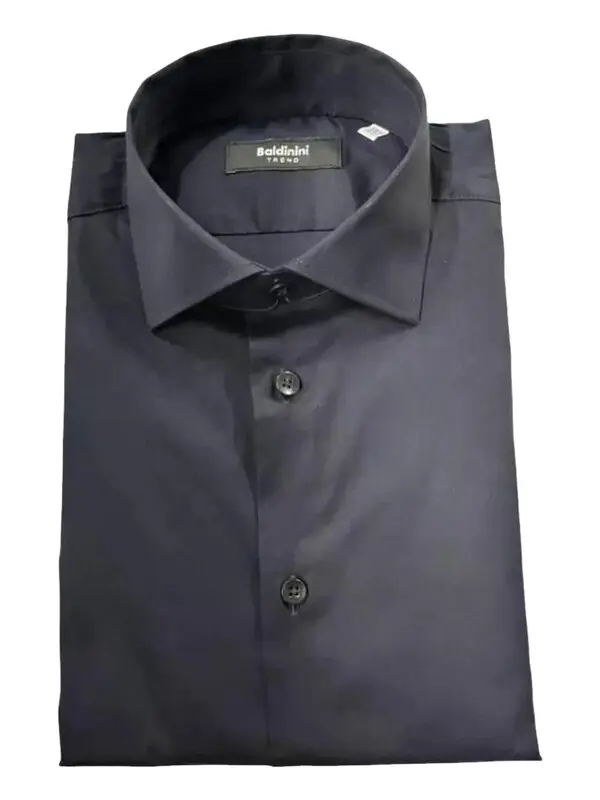 BALDININI Long-sleeve Cotton Shirt - Black