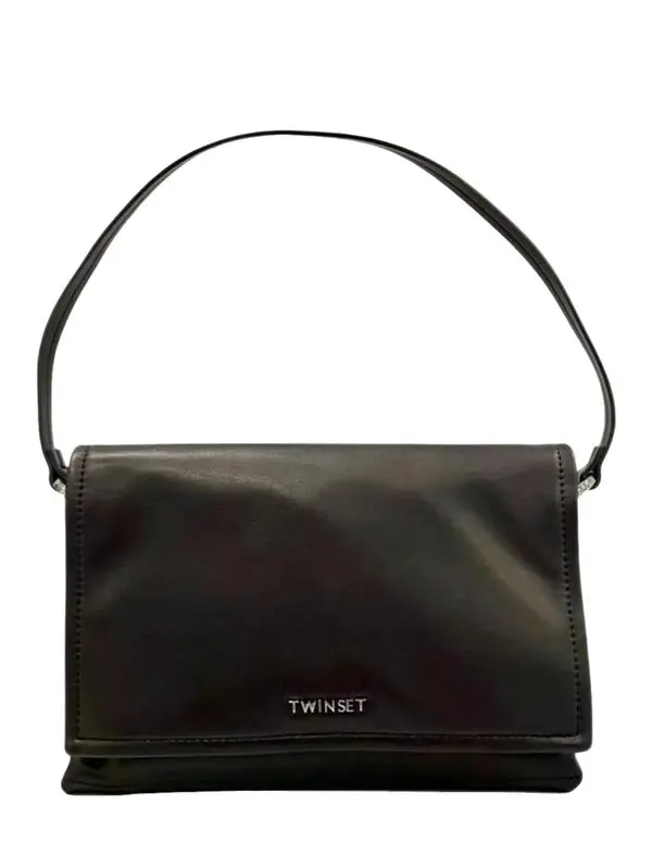 TWINSET Logo-plaque Shoulder Bag - Black