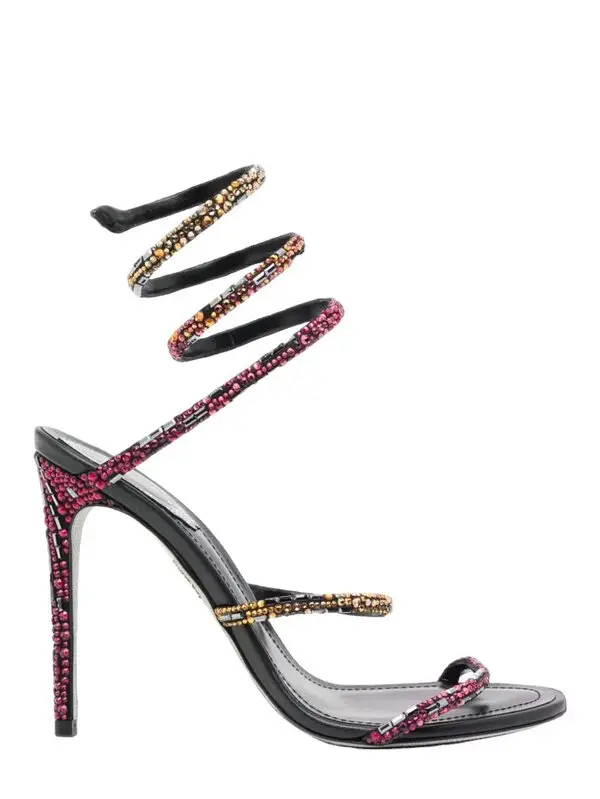 Rene Caovilla X Swarovski 105mm Cleo Sandals - Black