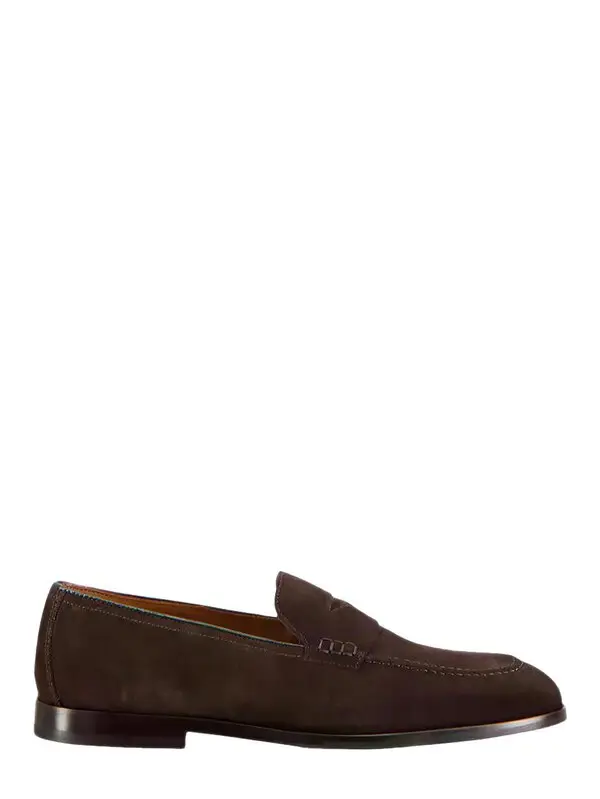 DOUCAL'S Penny-slot Suede Loafers - Brown