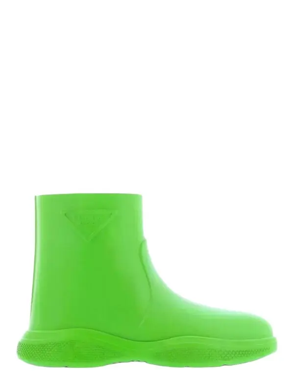 Prada Triangle Logo Boots - Green