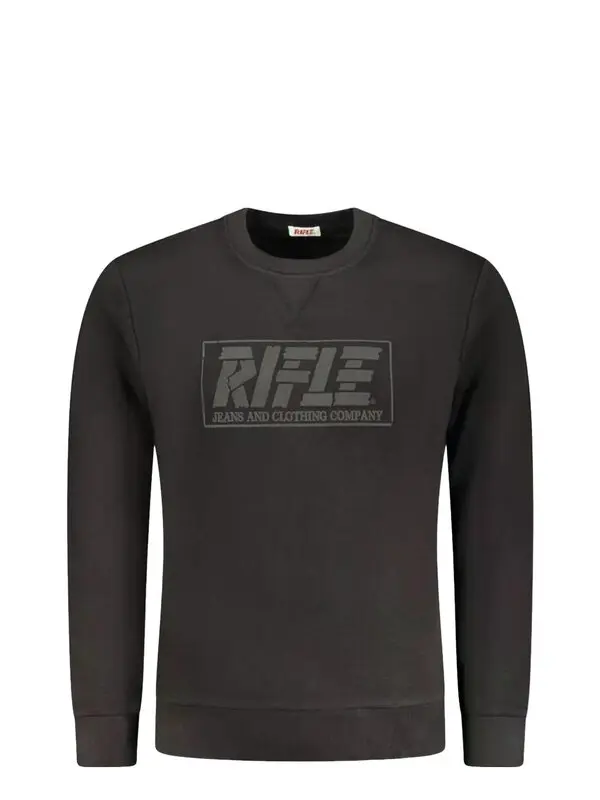 RIFLE Crew-neck Sweatshirt - Black