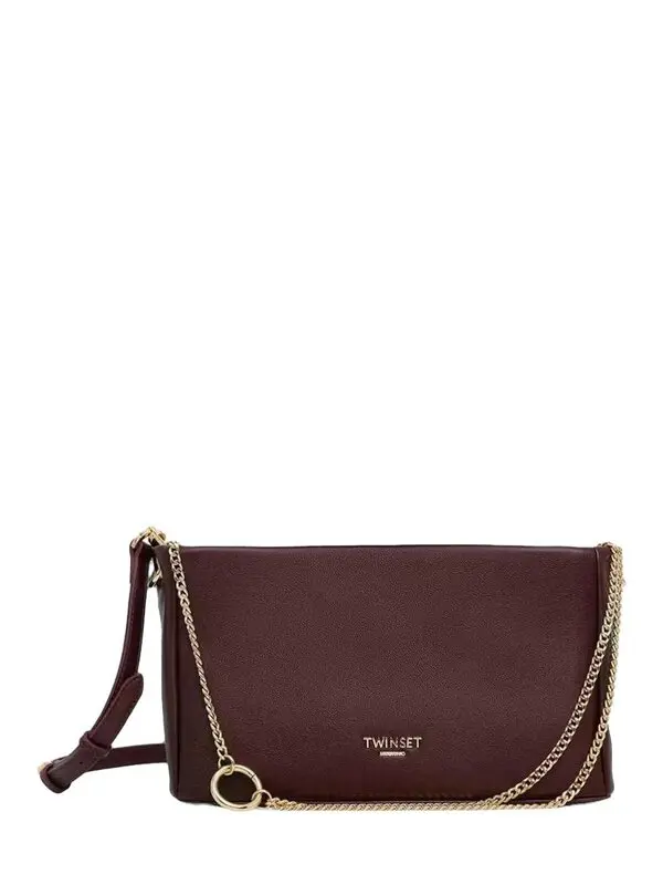 TWINSET Logo-plaque Chain-link Shoulder Bag - Red