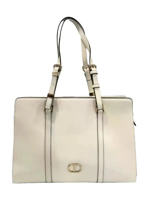 TWINSET Logo-plaque Shoulder Bag - Neutrals