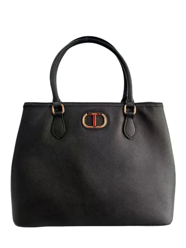 TWINSET Logo-plaque Shoulder Bag - Black