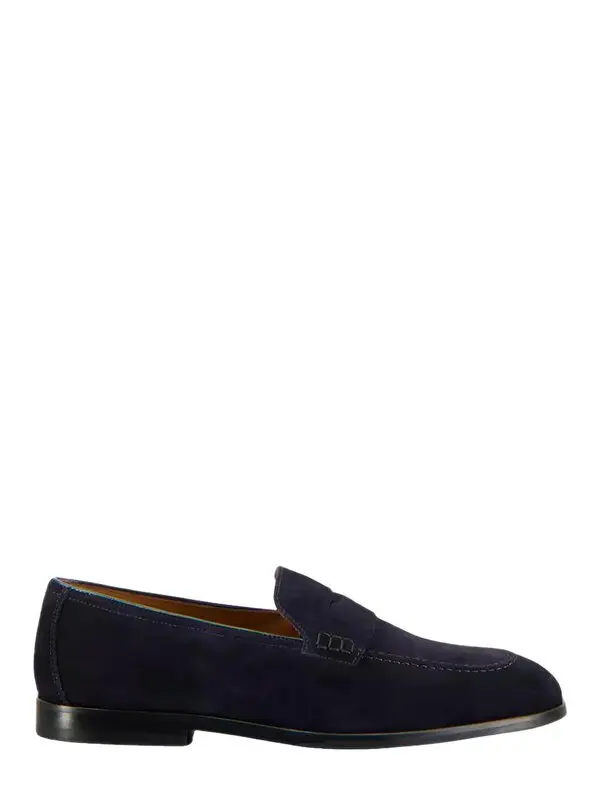 DOUCAL'S Penny-slot Suede Loafers - Blue