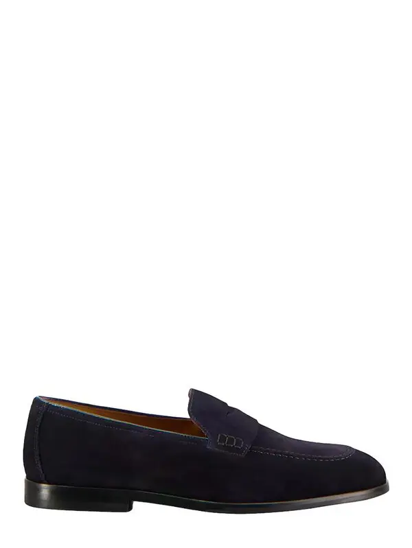 DOUCAL'S Penny-slot Suede Loafers - Blue