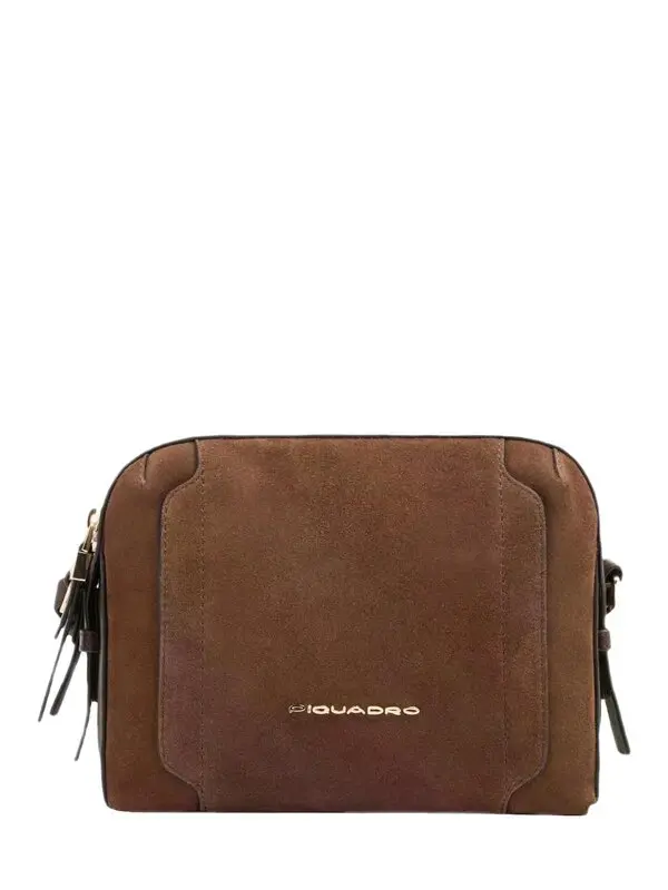 PIQUADRO Suede-panelled Shoulder Bag - Brown