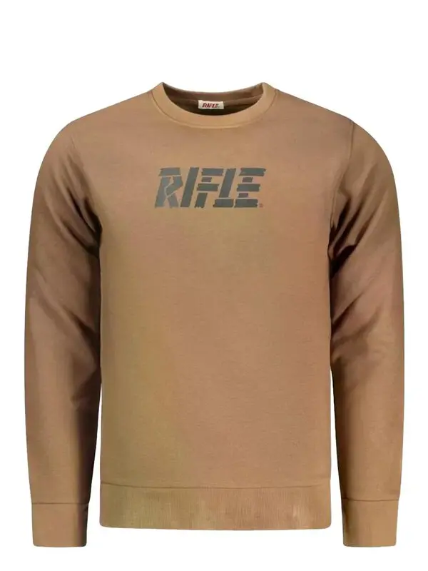 RIFLE Logo-print Crew-neck Sweater - Neutrals