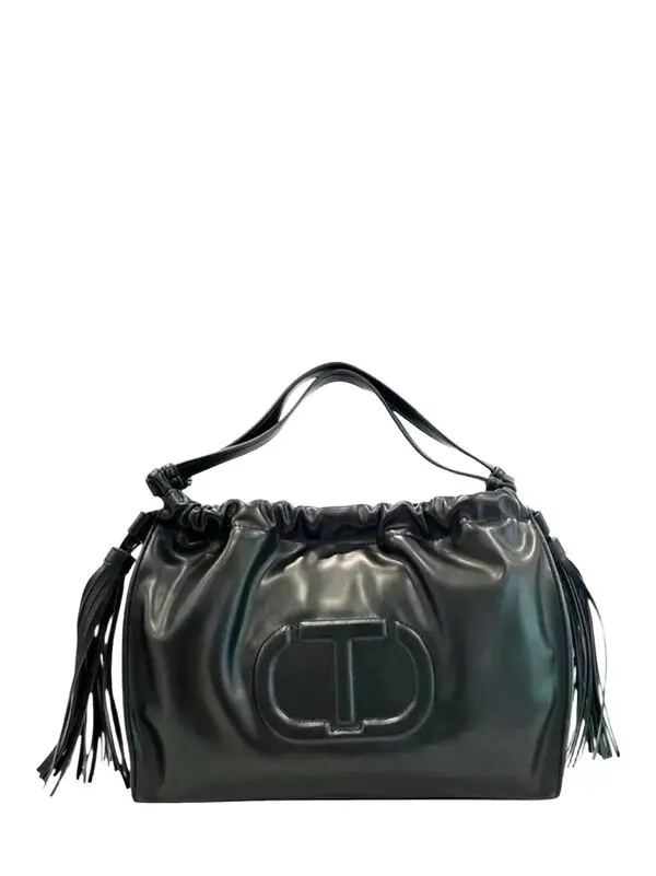 TWINSET Fringed Shoulder Bag - Black